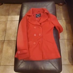 Love Tree | Jackets & Coats | Red Peacoat | Poshmark